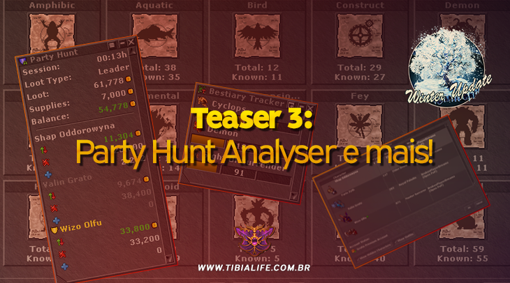 #WU19 Teaser 3: Party Hunt Analyser e Mais - Tibia Life
